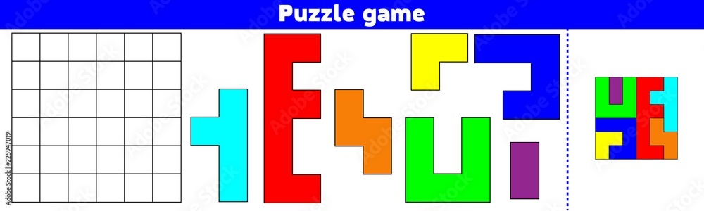 Puzzle game. Complete the Pattern. Education logic game for preschool ...