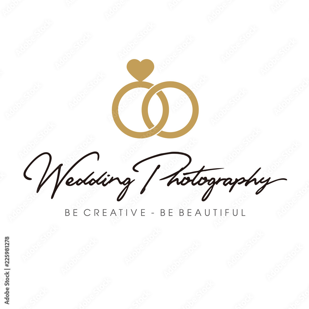 Vintage Wedding Photography Logo Design Inspiration Vector Stock Vector ...