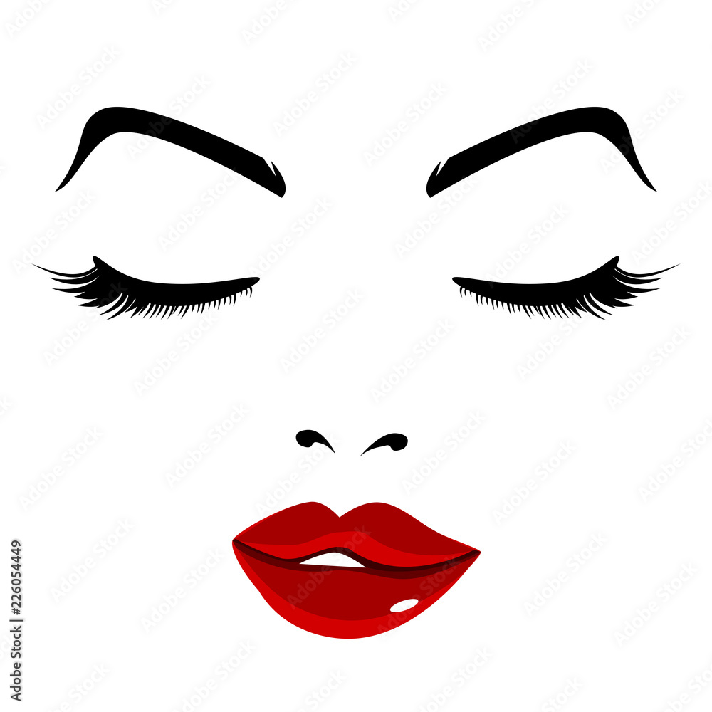 Closed Lips Vector