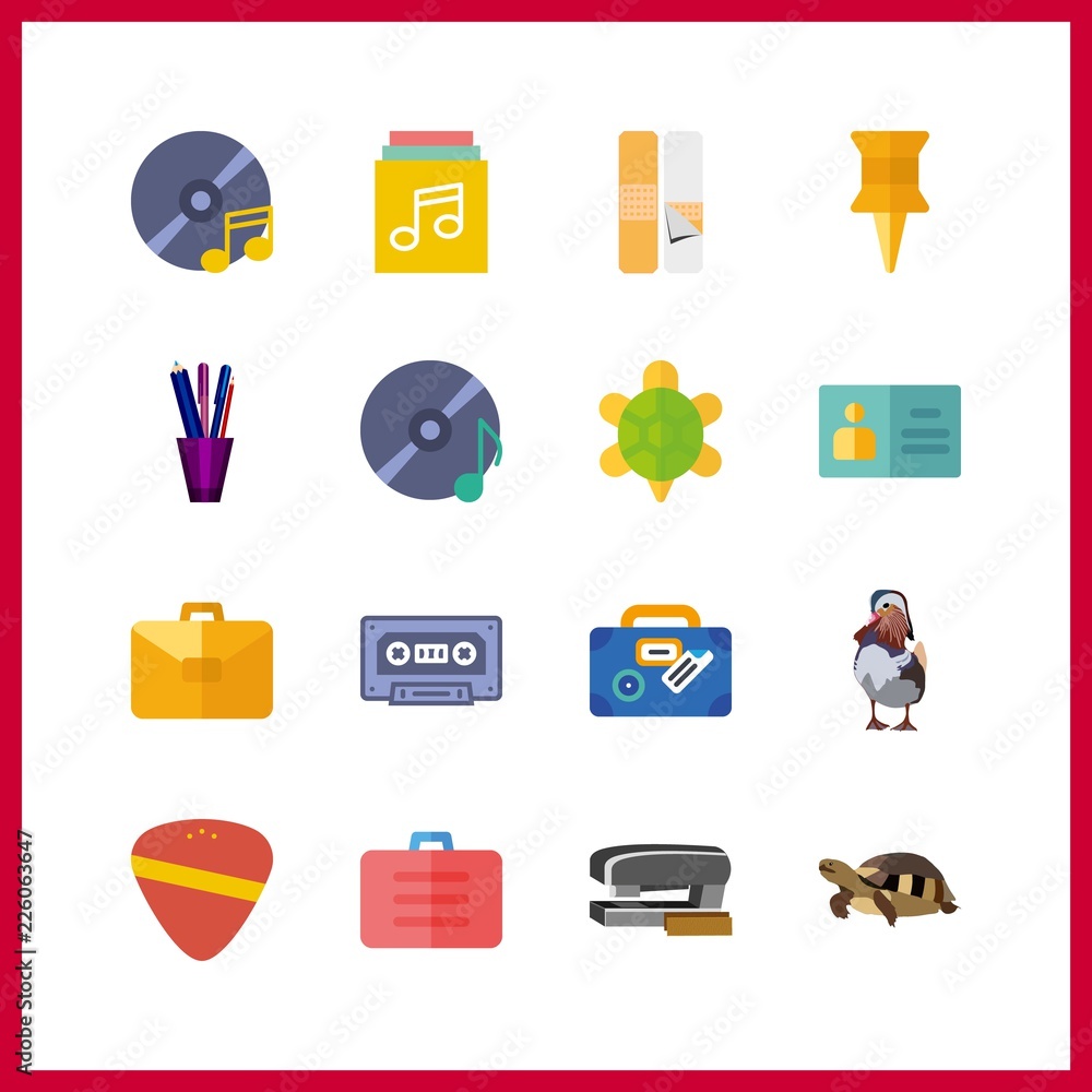 16 plastic icon. Vector illustration plastic set. court plaster and ...