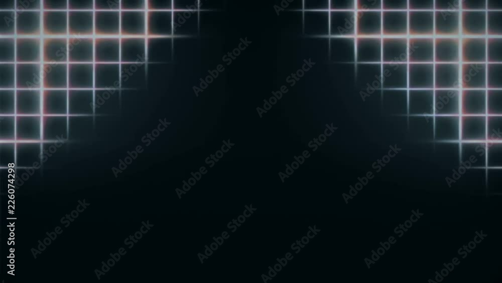 Retro Wave Shiny Grid VJ Loop - This stock motion graphics clip shows ...