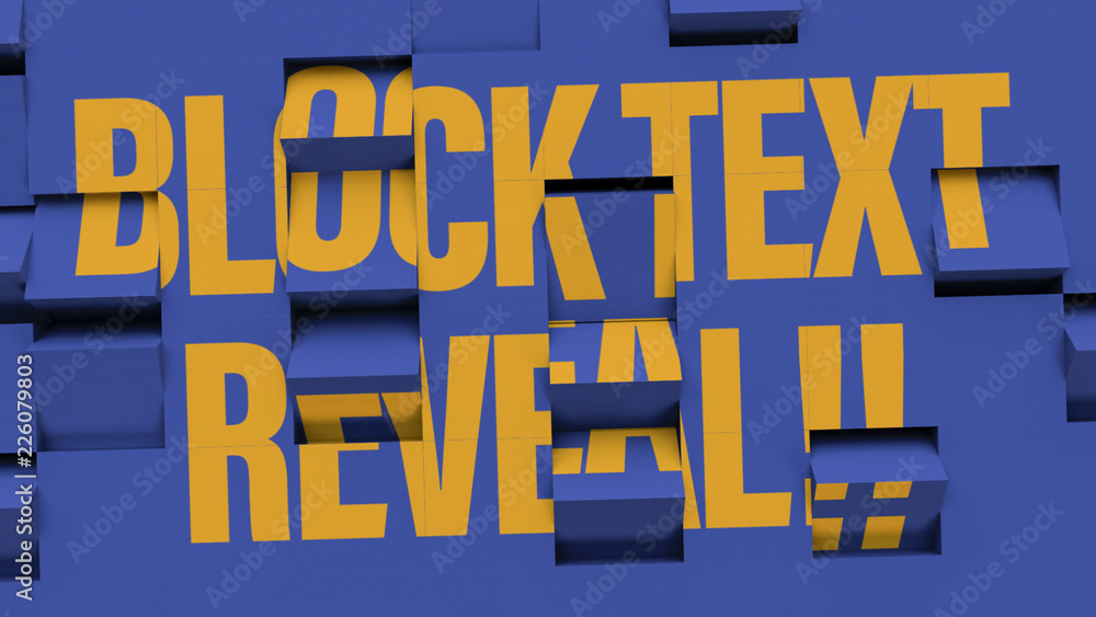 Block Text Reveal Title Stock Template | Adobe Stock