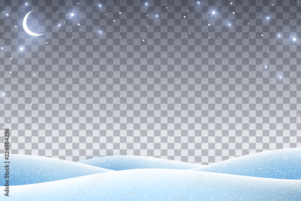 Winter landscape with empty space Stock Vector | Adobe Stock