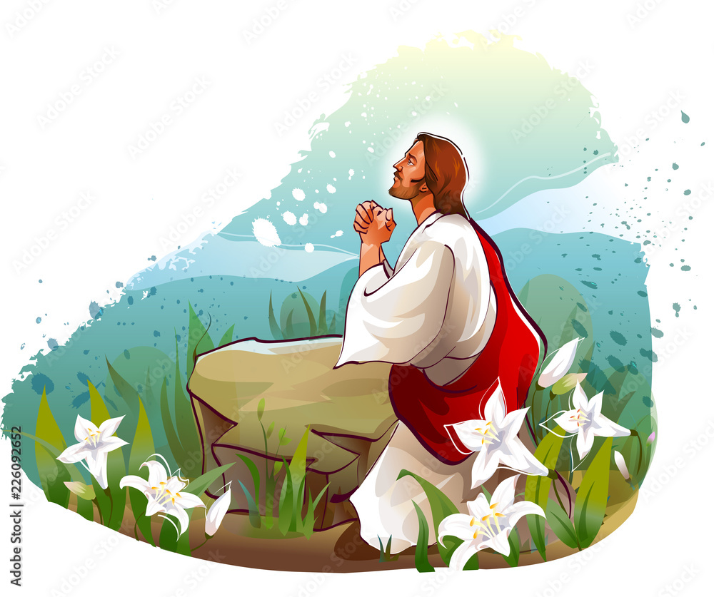 Jesus Side Profile Vector
