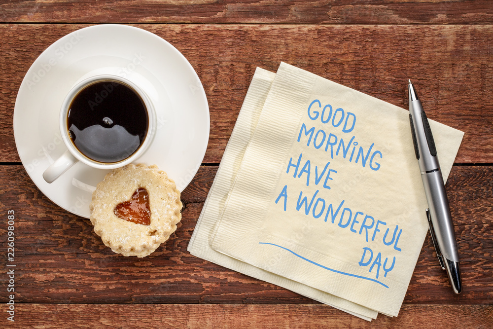 Good Morning, have a wonderful day Stock Photo | Adobe Stock