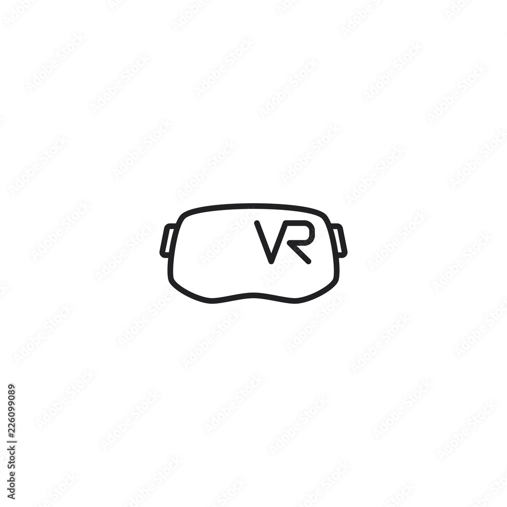 line vr headset icon on white background Stock Vector | Adobe Stock