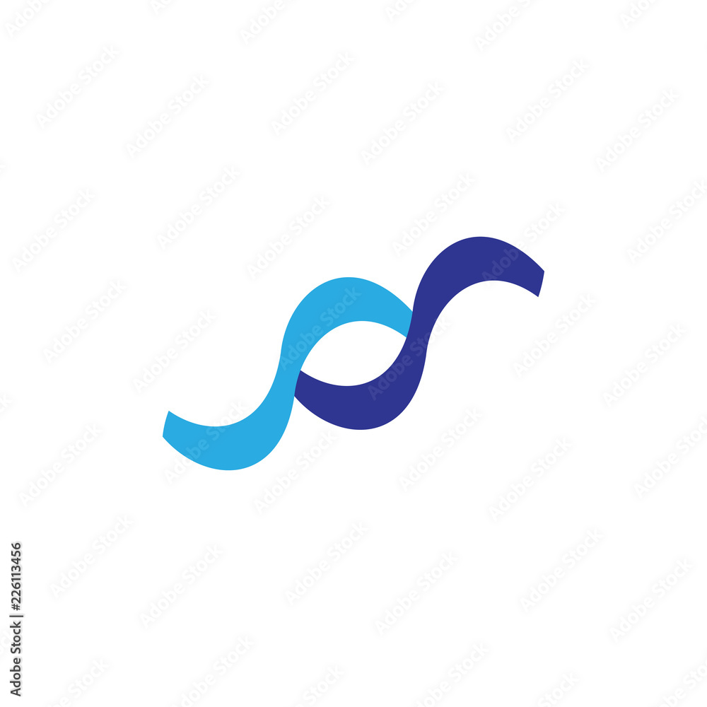 SS letter with Sea Wave logo Stock-Vektorgrafik | Adobe Stock