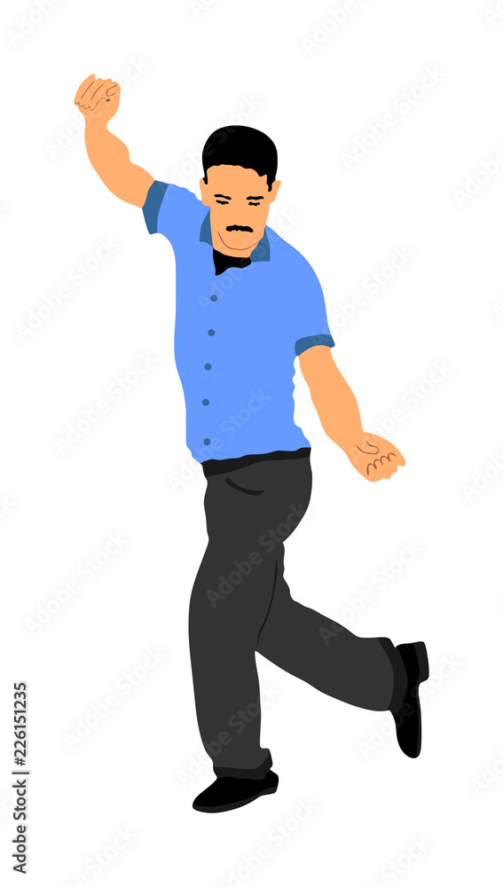 A Greek Evzone dancing vector isolated on white background. Traditional ...