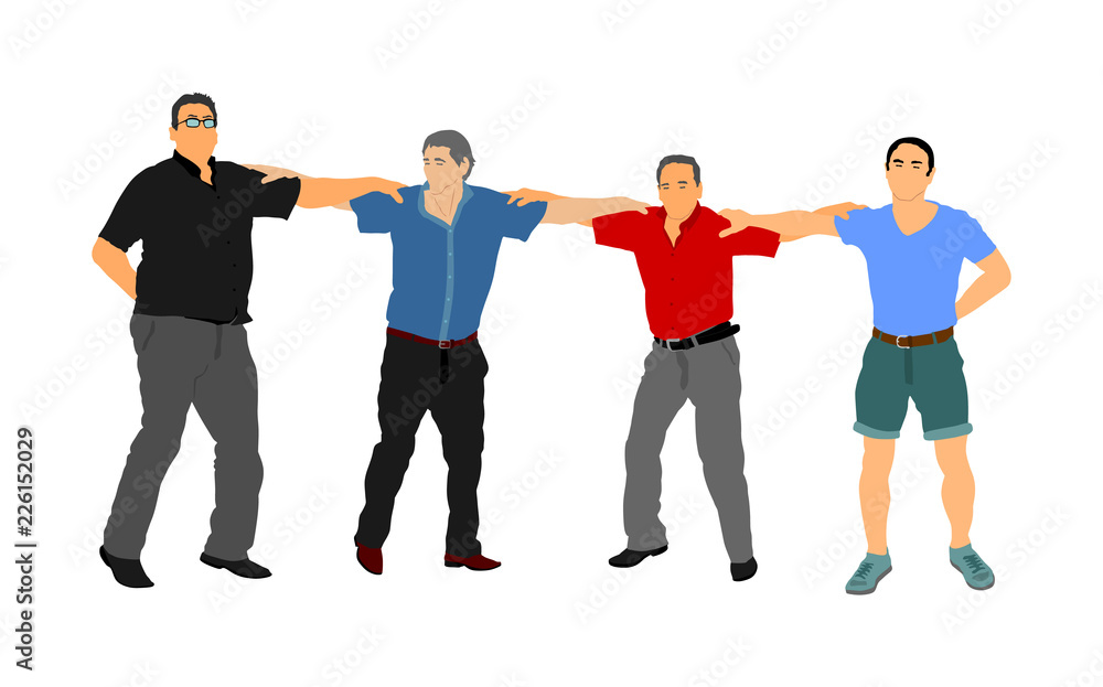 A Greek Evzone dancing group vector isolated on white background ...