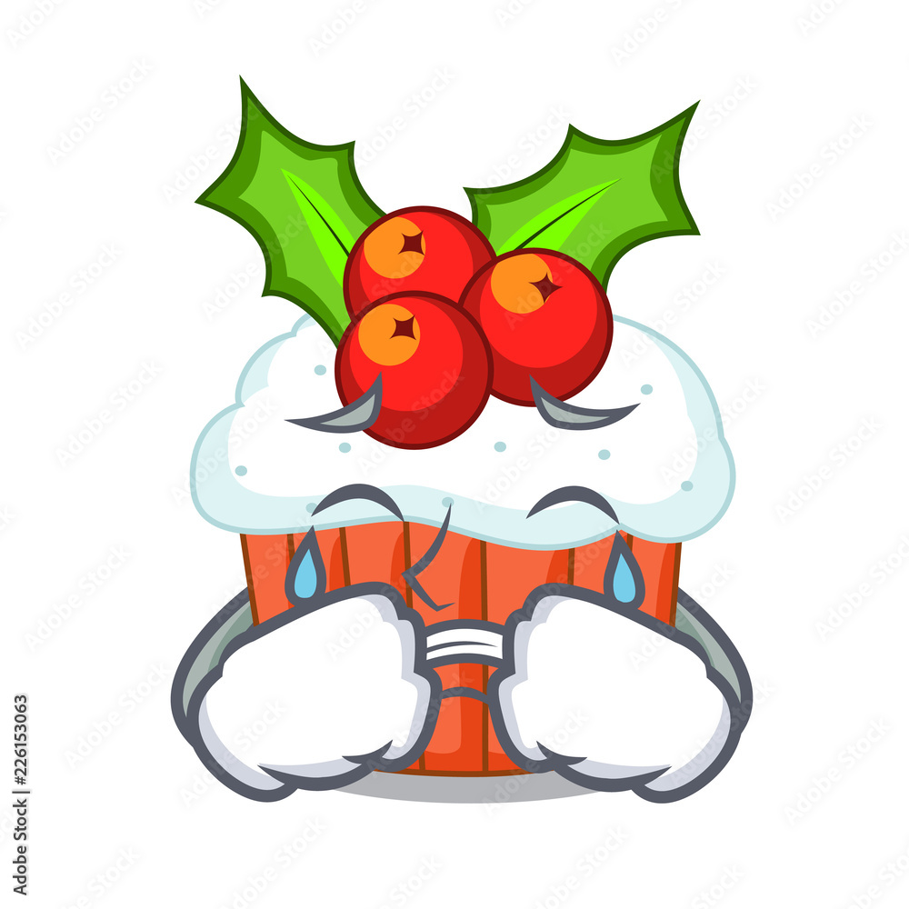 Crying Cupcake Cartoon