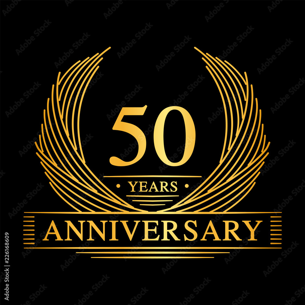 50 years design template. 50th anniversary. Vector and illustration ...