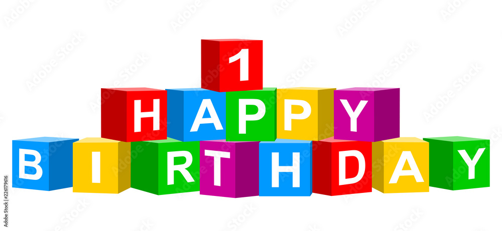 Happy 1st Birthday Font Style