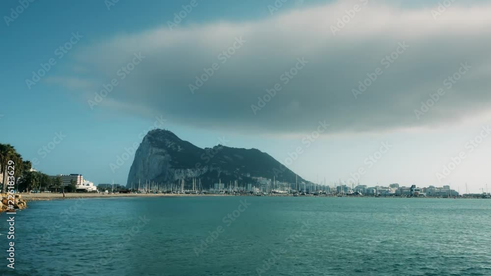 Time lapse of levant cloud over the Rock of Gibraltar Stock Video ...