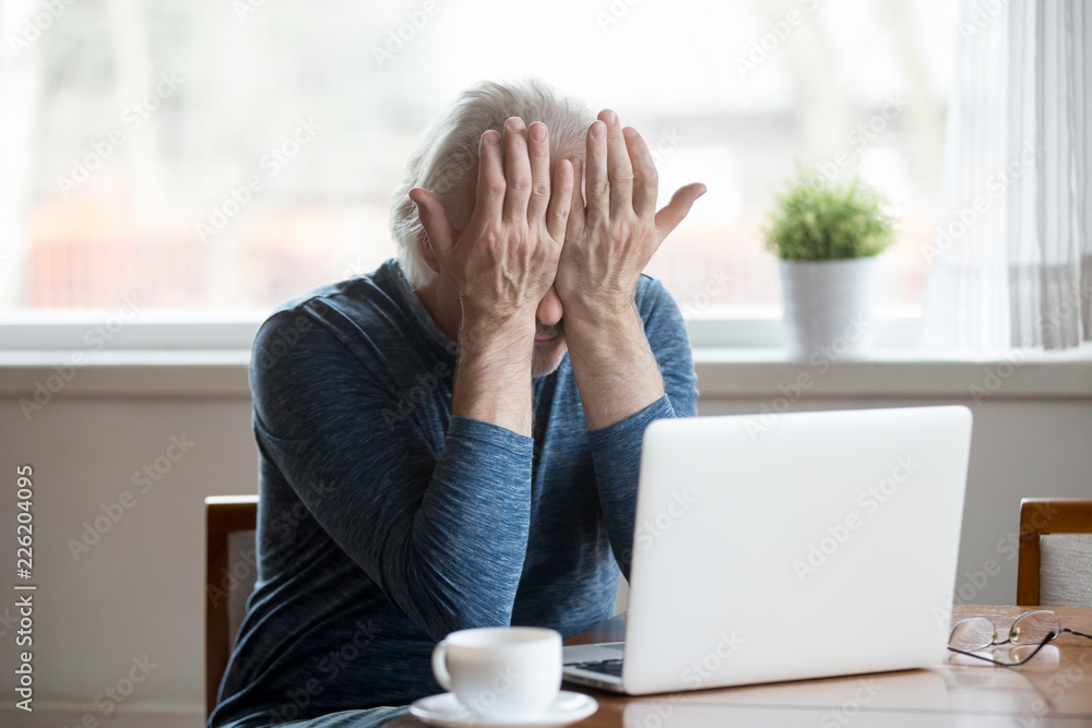 Man Crying At Computer