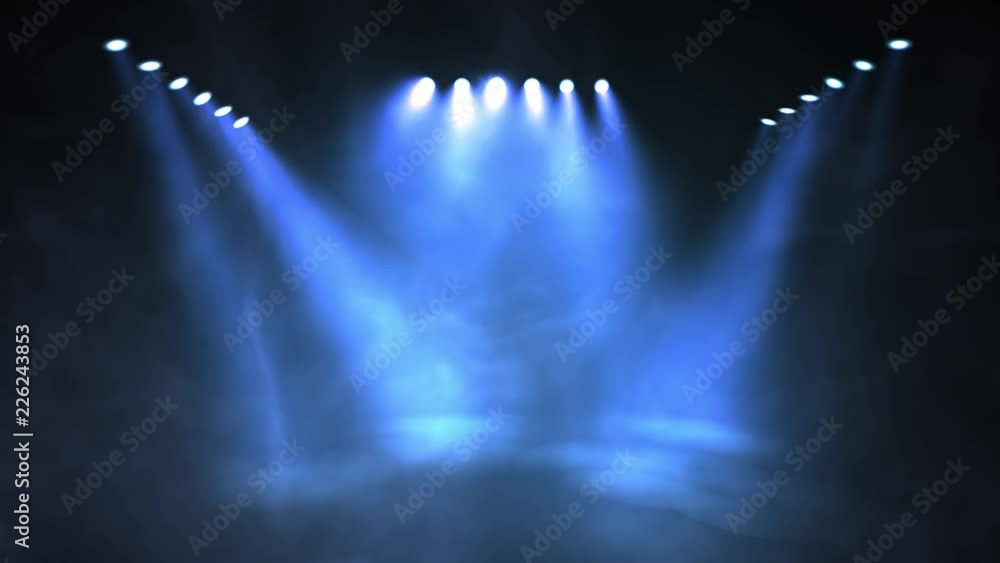 Stage lights shining at studio. Seamless looping animation. Stock Video ...