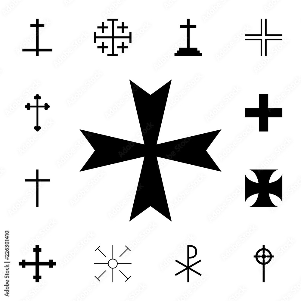 Maltese cross icon. Detailed set of cross. Premium graphic design. One ...