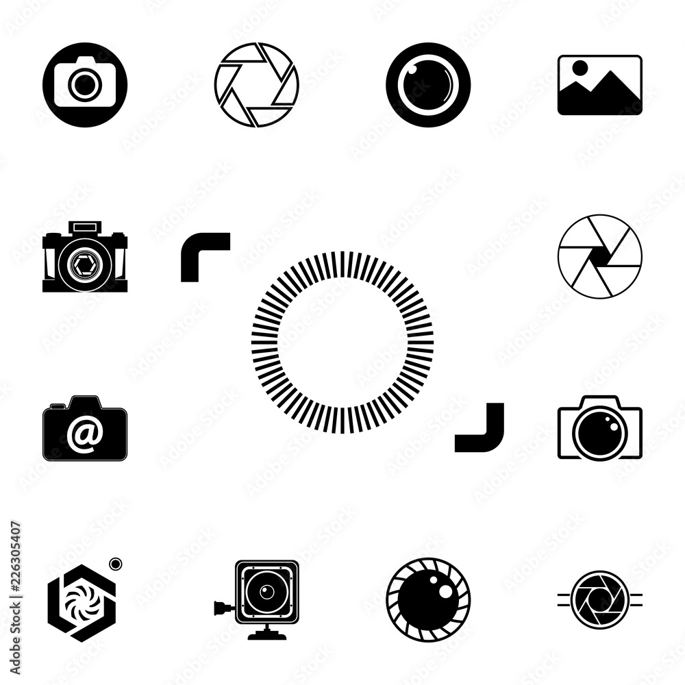 camera focus icon. Detailed set of photo camera icons. Premium quality ...