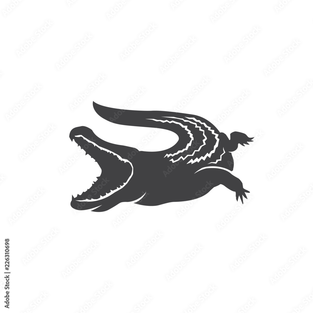 crocodile logo Stock Vector | Adobe Stock