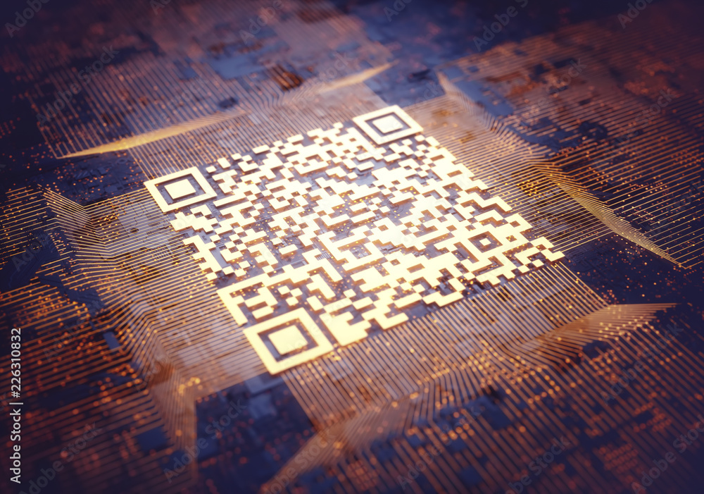 QR code, illustration Stock Photo | Adobe Stock