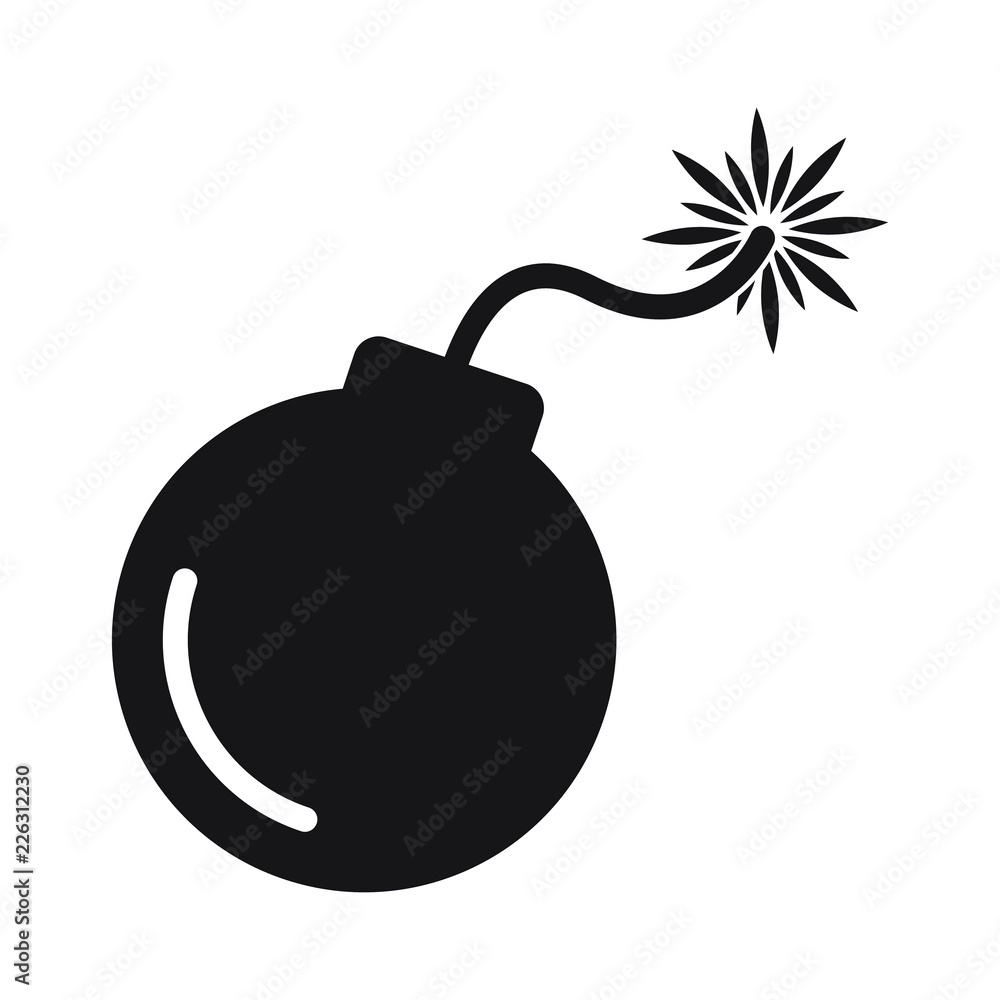 Bomb icon,vector illustration. Flat design style. vector bomb icon ...