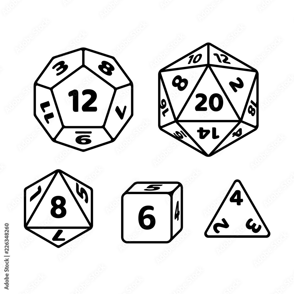 Game dice set Stock Vector | Adobe Stock