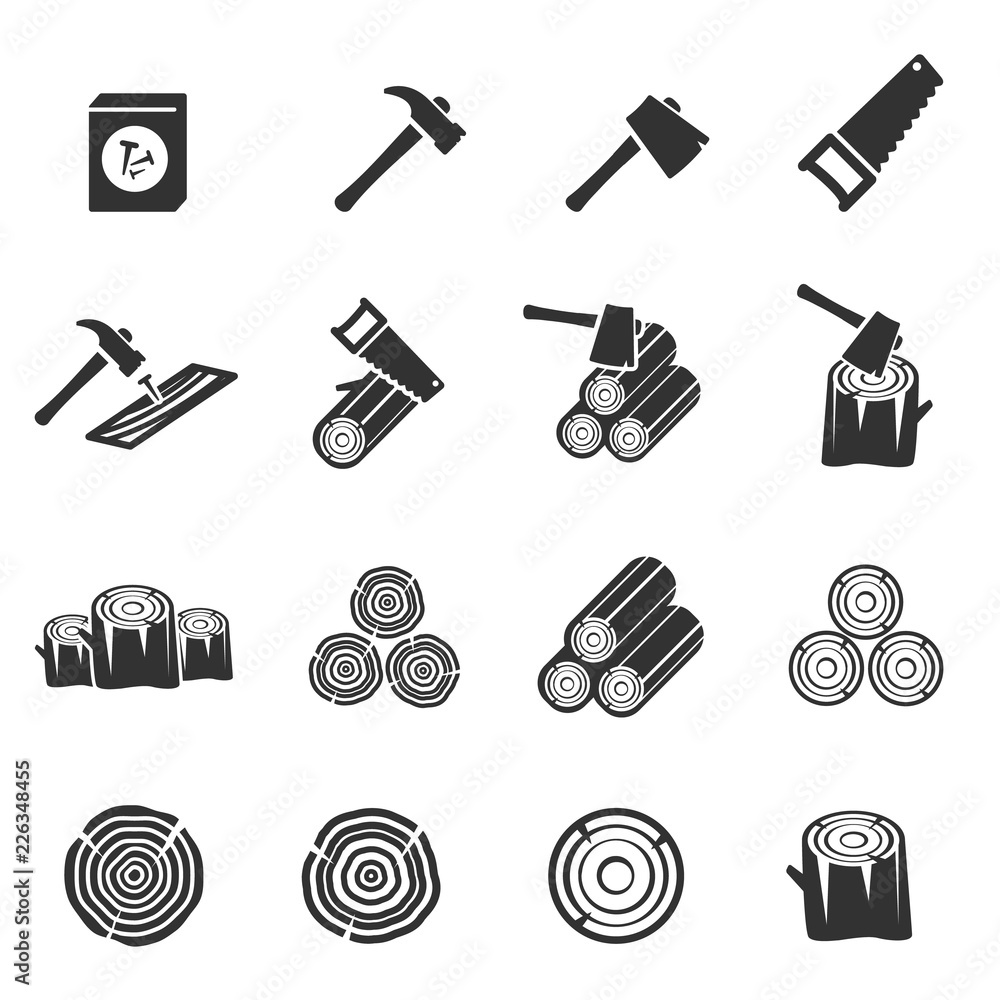 wood icon vector symbol Stock Vector | Adobe Stock