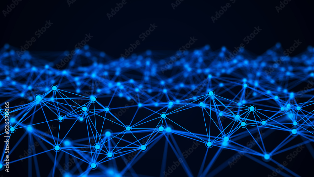 Network connection structure. Abstract technology background. Science ...