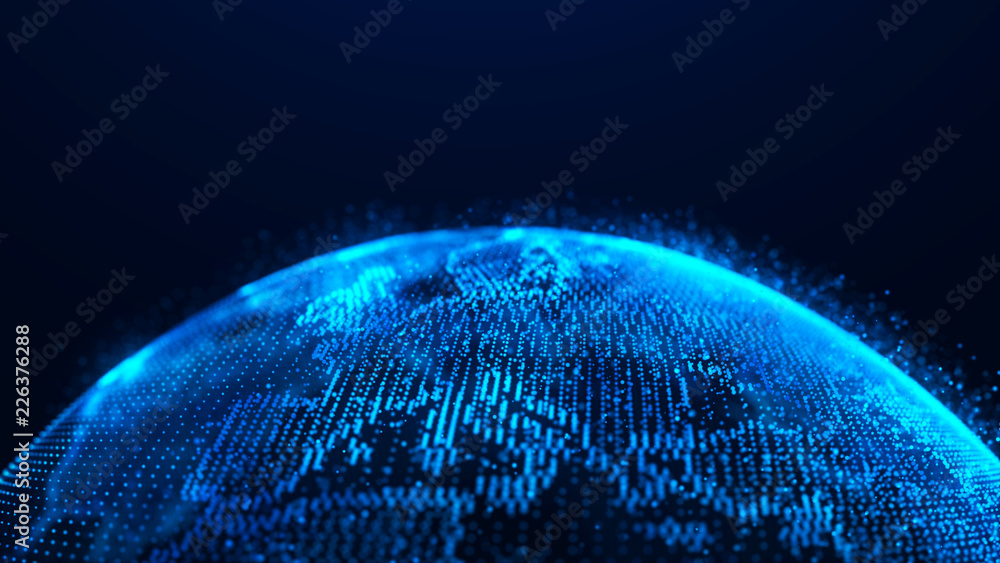 Global network concept. World map point. Global network planet Earth ...