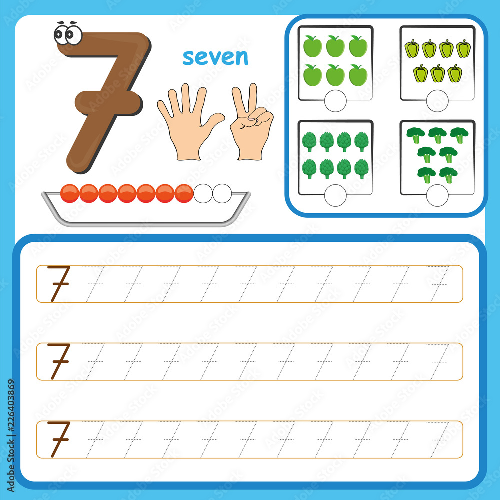 Number cards, Counting and writing numbers, Learning numbers, Numbers ...