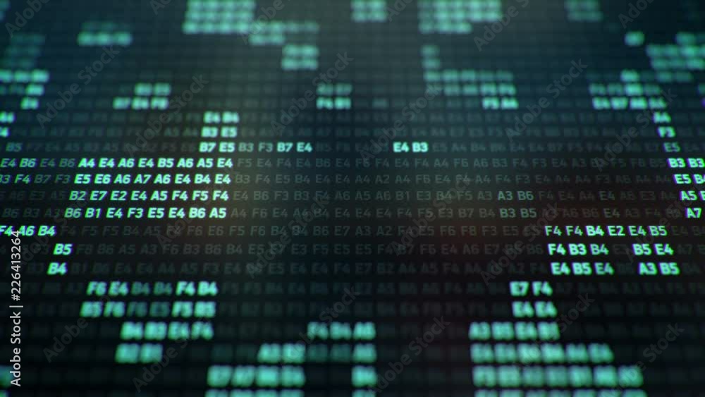 Technological background with representation of binary code. Binary digits in different ...