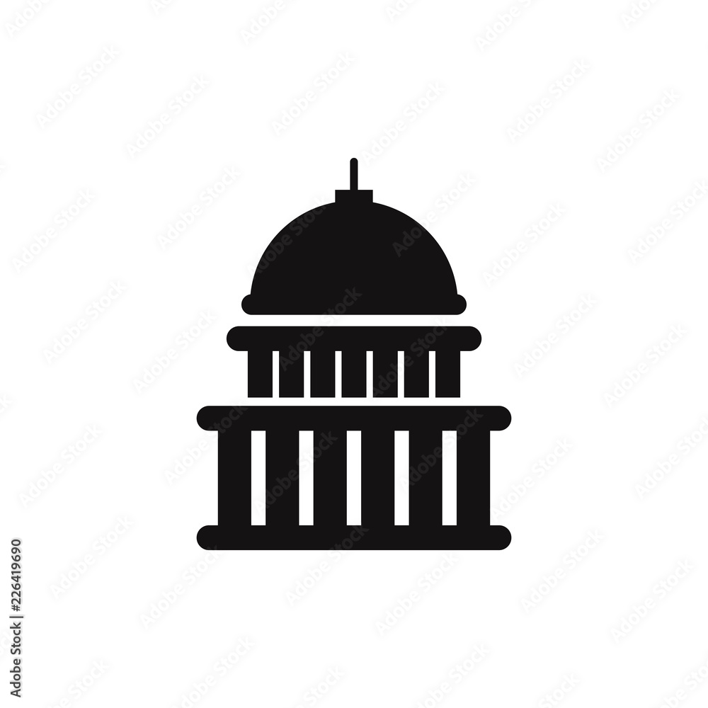 Capitol building vector icon Stock Vector | Adobe Stock