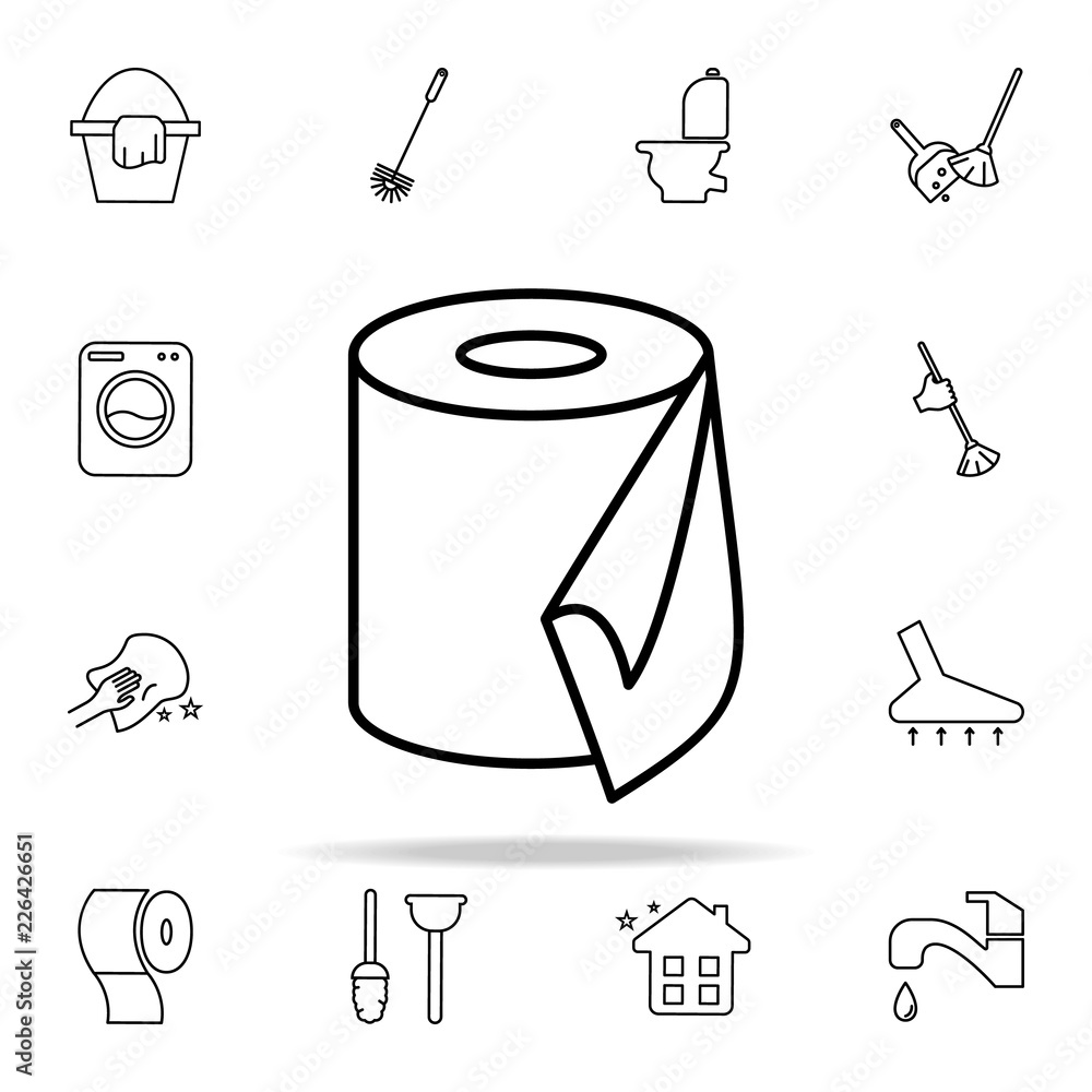 toilet paper icon. Cleaning icons universal set for web and mobile ...