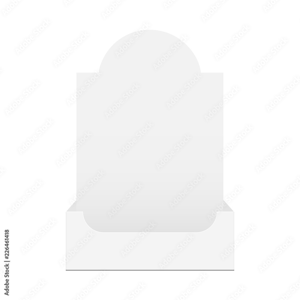Cardboard display box mock up isolated on white background - front view ...