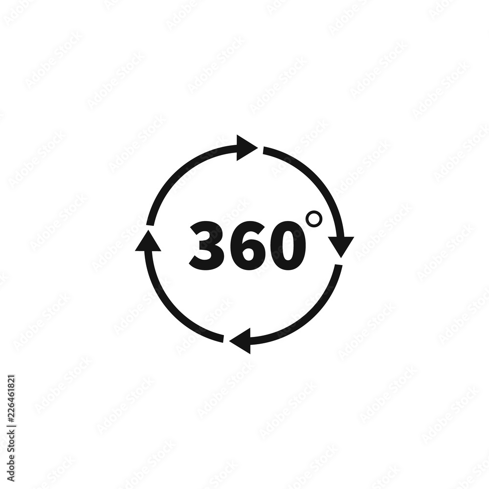 360 degree views of vector circle icons isolated from the background ...