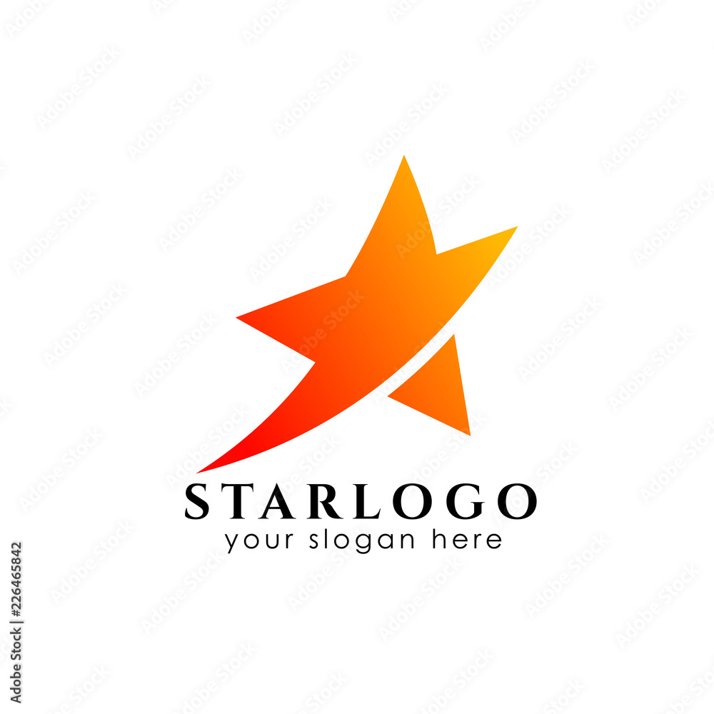 flying star logo design stock template. star vector icon Stock Vector ...