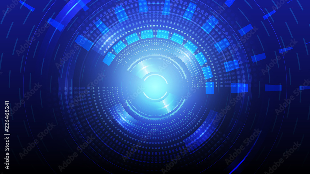 Abstract blue light and shade creative technology background. Vector ...