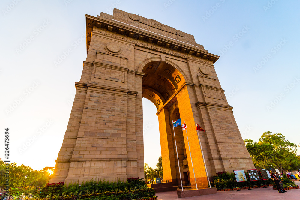 India Gate, New Delhi, India - This gate is a war memorial located ...