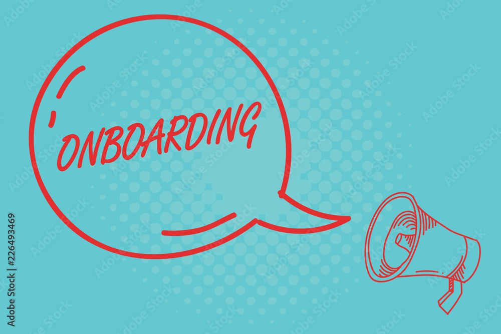 Writing note showing Onboarding. Business photo showcasing Action ...