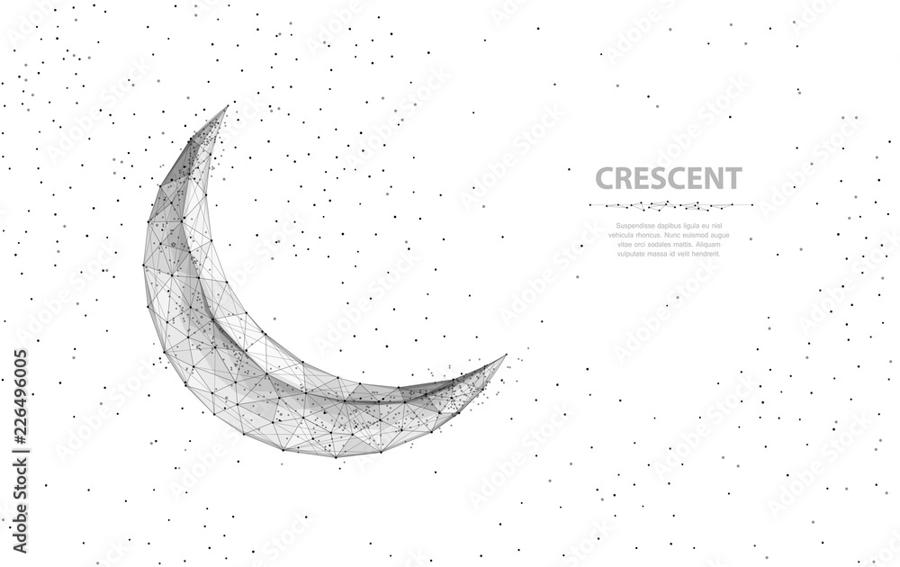 Abstract Crescent Moon