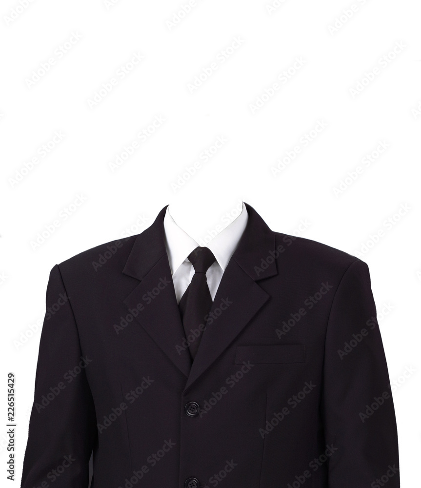 Man Suit Without Head on White Background. Stock Photo | Adobe Stock
