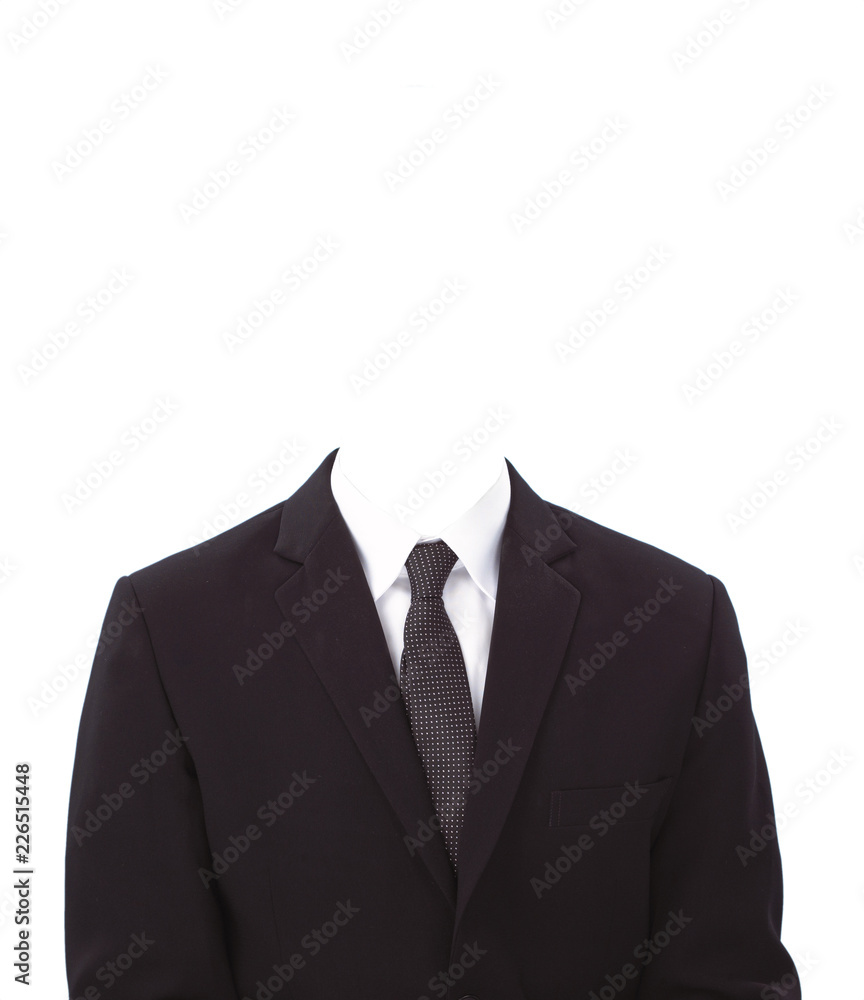 Man Suit Without Head on White Background. Stock Photo | Adobe Stock