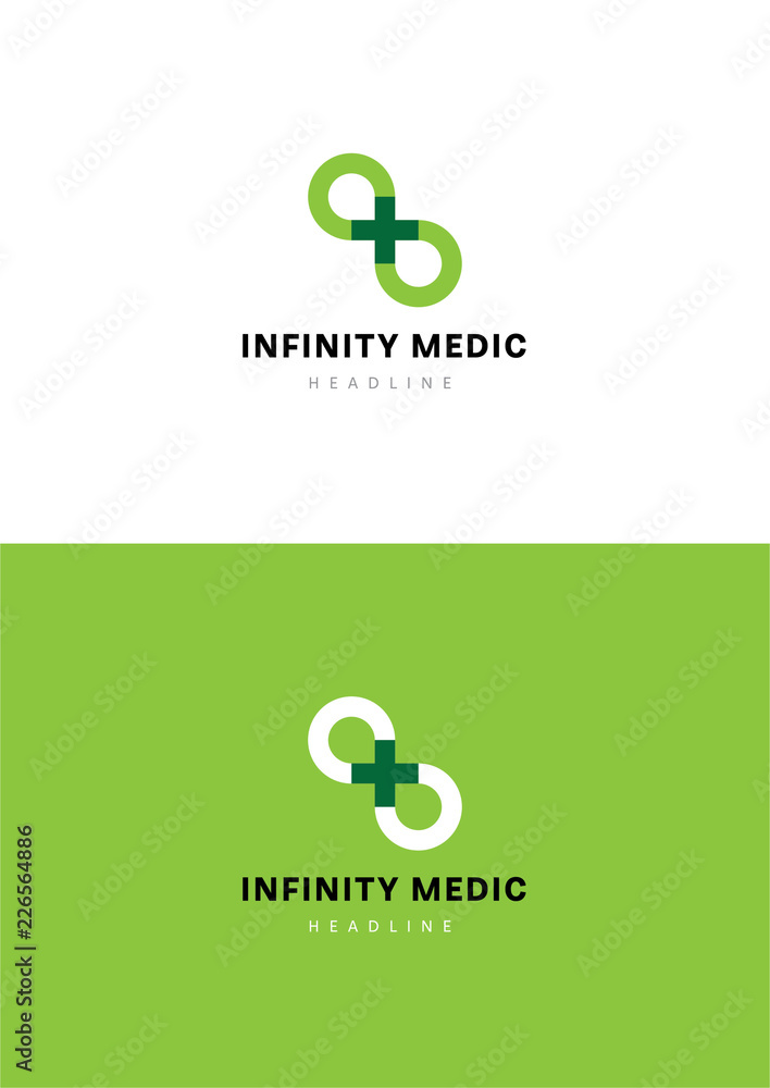 Infinity medic logo tempalte. Stock Vector | Adobe Stock