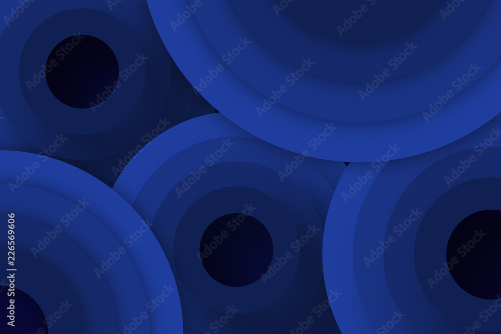 Abstract design blue wallpaper with circles Stock Vector | Adobe Stock