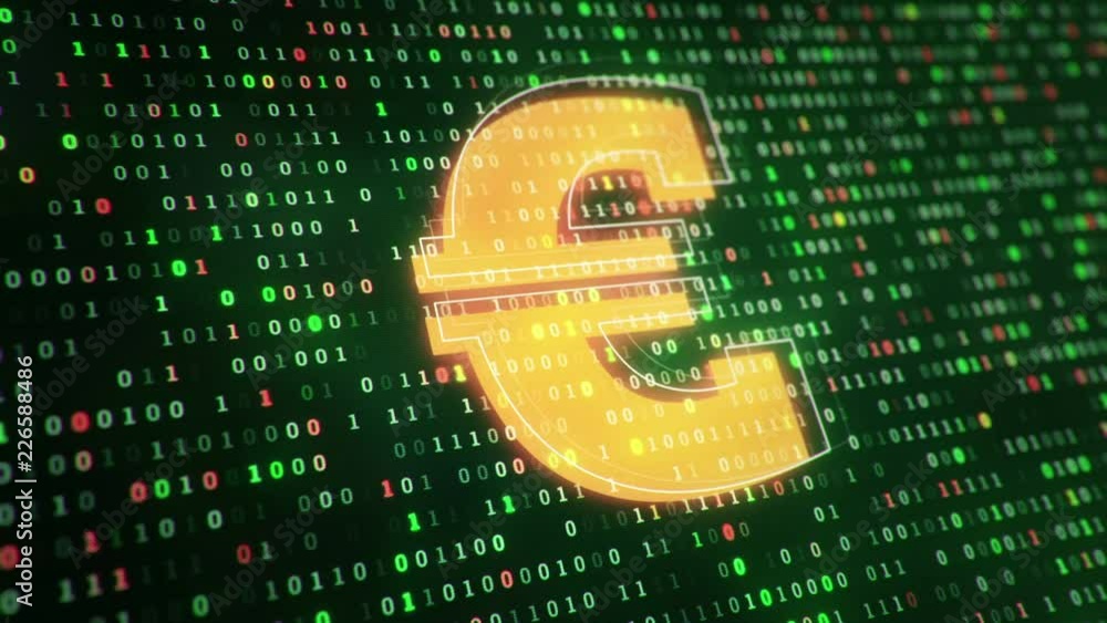 Technological background with changing symbols of binary code from ...