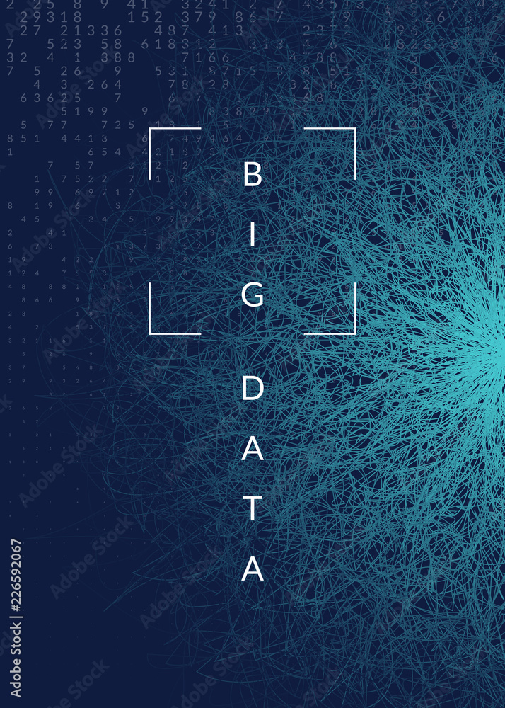 Big data background. Technology for visualization, artificial ...