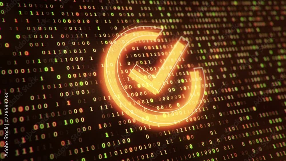 Technological background with changing symbols of binary code from ...