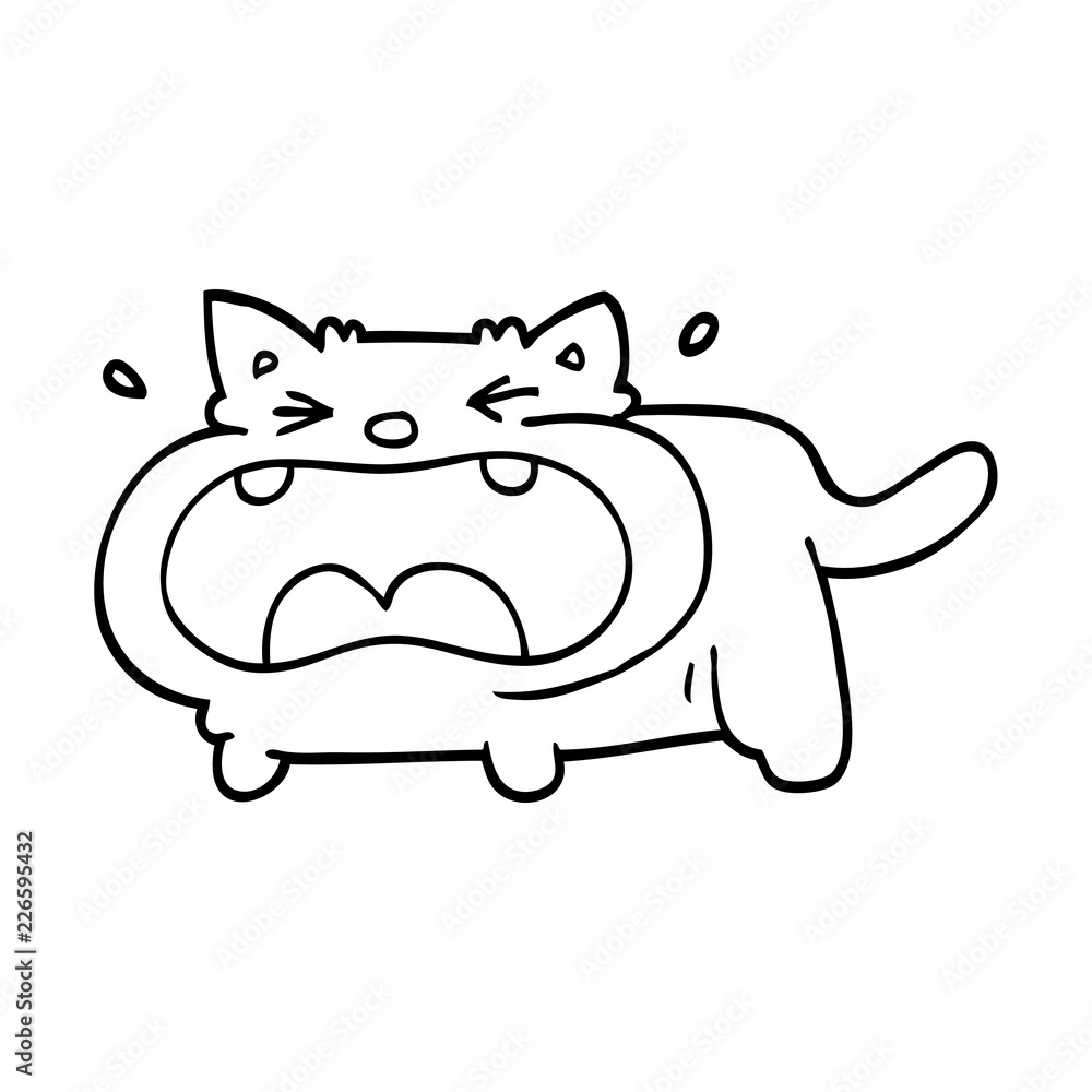 Crying Cat Lineart