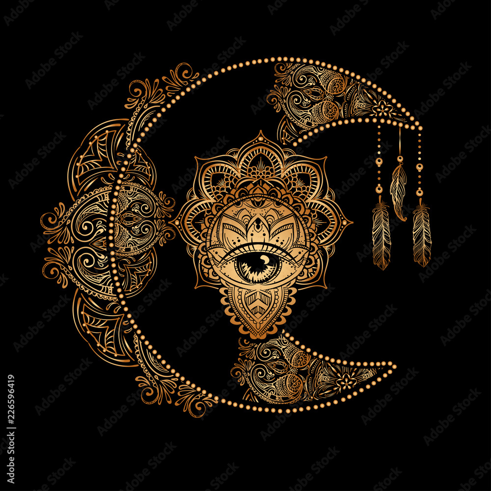 alchemy moon sun Stock Vector | Adobe Stock