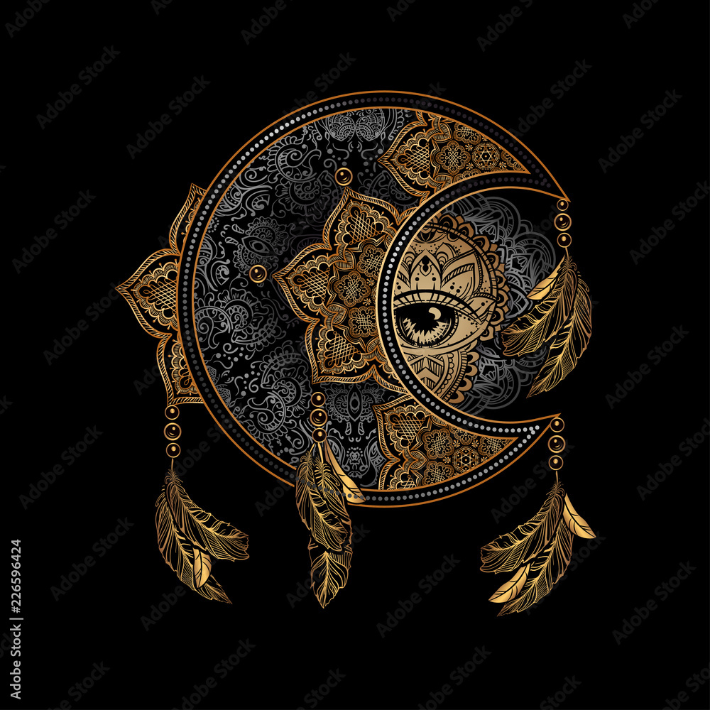 alchemy moon sun Stock Vector | Adobe Stock