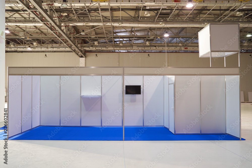Exhibition stand design equipment. Booth template, Empty exhibition ...